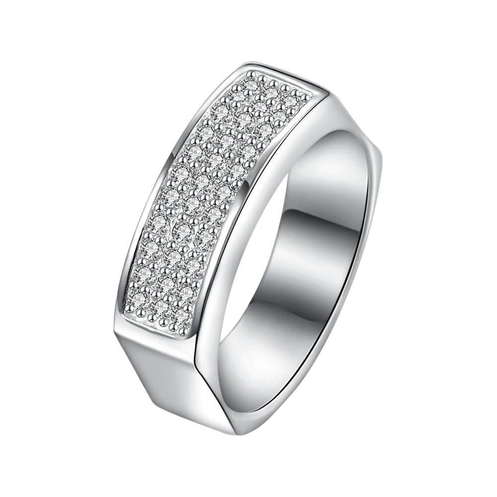 Iced Out CZ Ring in Sterling Silver | Philophrosyne